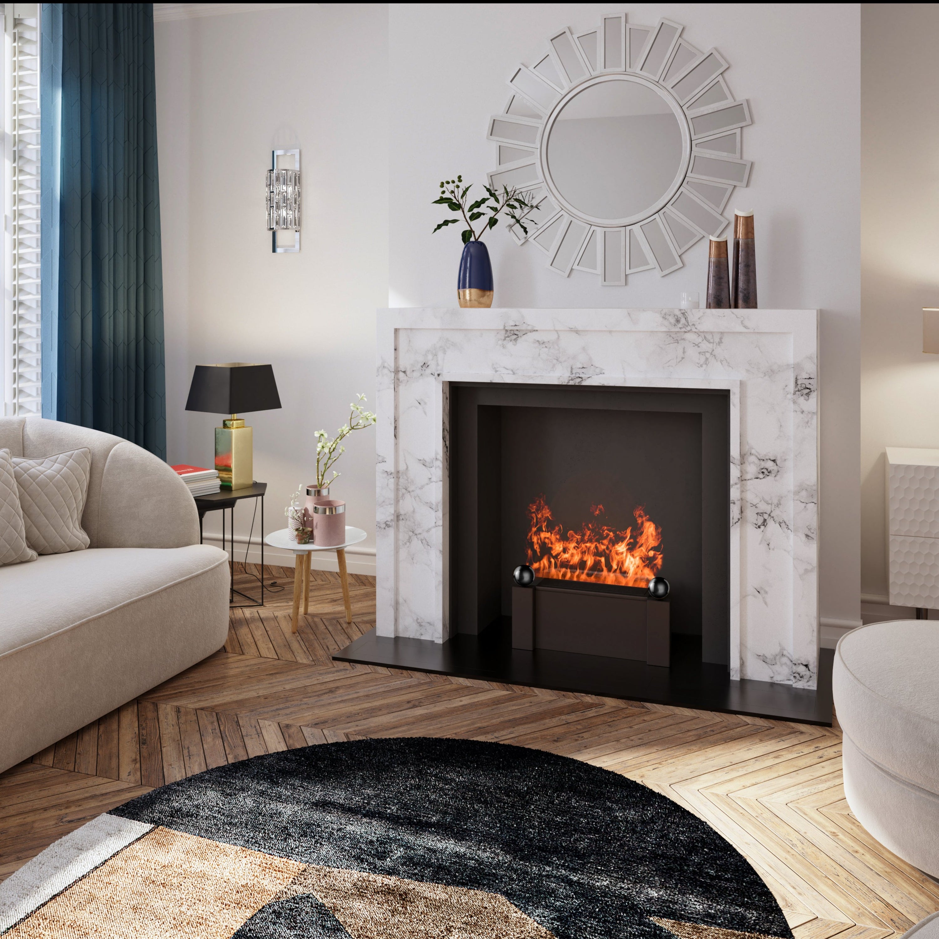 Aquafire® Gatsby Vapor Fireplace - Shop Water Vapor Electric Fireplace